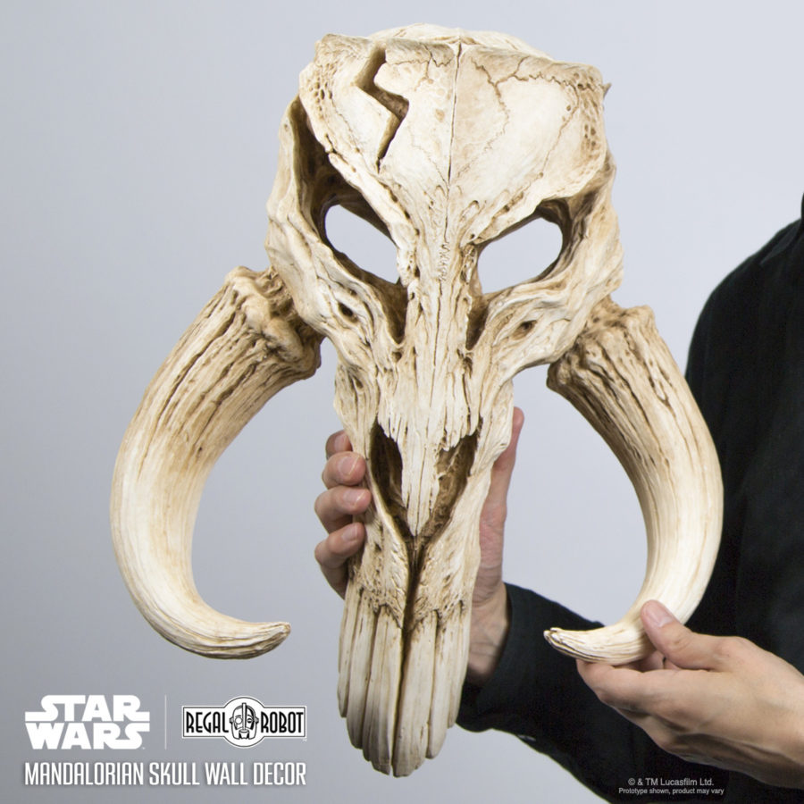 Mandalorian Skull Wall Decor Sculpture by Regal Robot