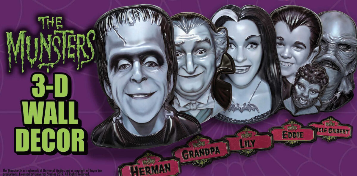 New Decor - THE MUNSTERS Wall Decor Masks by Retro-a-go-go! - Regal Robot