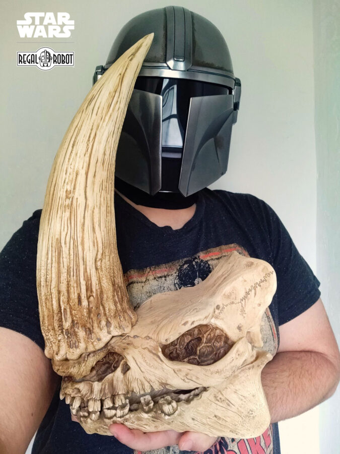 Mudhorn Skull Sculpture Star Wars inspired decor by Regal Robot