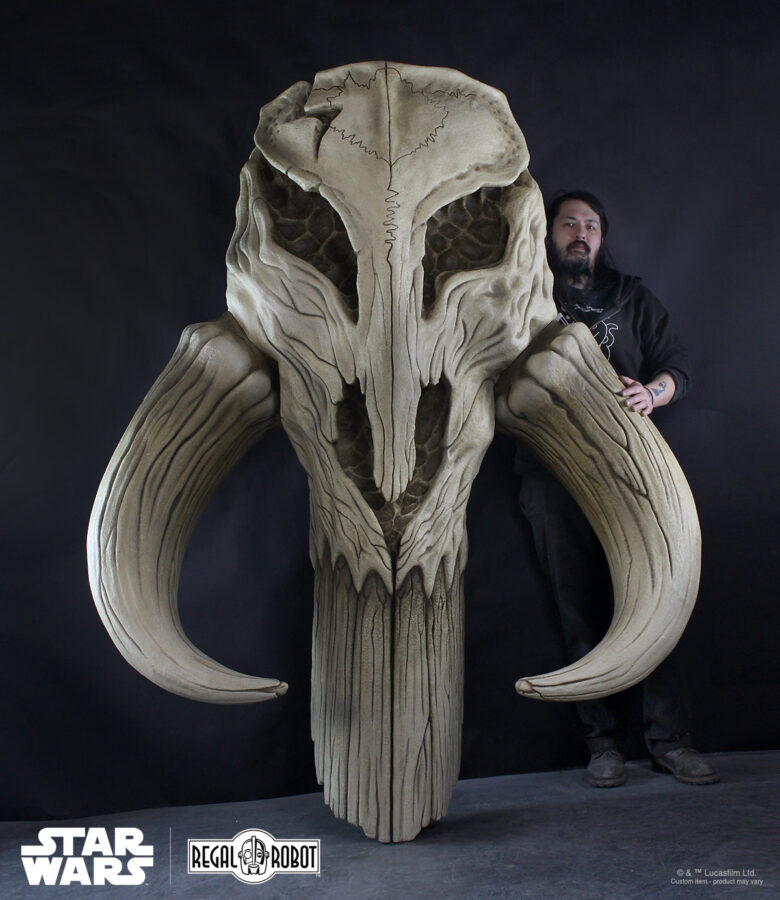 Massive 7-foot-tall Mythosaur Skull Wall Decor - Regal Robot
