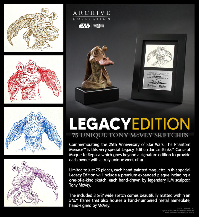 Jar Jar Binks™ Concept Maquette Replica - Tony McVey Legacy Edition ...