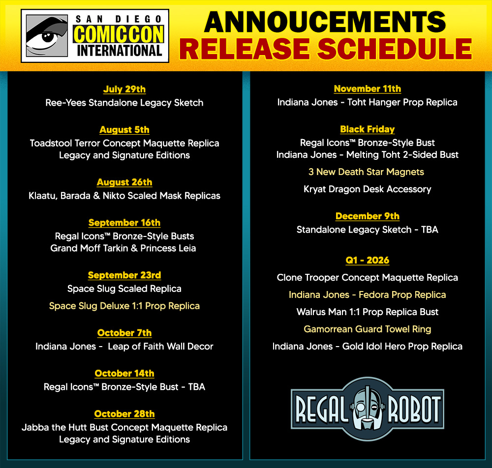 Regal-Robot-Schedule-SDCC2025 - Regal Robot